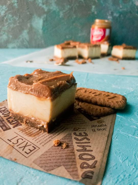 No-bake vanilla custard Biscoff bars – Pakistani Recipes